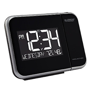 La Crosse Technology Projection Alarm Clock with Indoor Temperature and Humidity (616-1412)