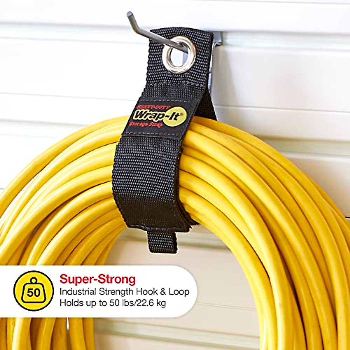 Heavy-Duty Wrap-It Storage Straps (Assorted 6 Pack) - Extension Cord Storage, Organizer, Cord Wrap Keeper, Cable Straps for Tools, Hoses, Rope, RV, Workshop and Garage Wall Storage and Organization