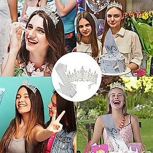 KICOSY Sweet 16 Tiara Sweet 16 Sash and Tiara Set Birthday Tiara Birthday Crowns for Women Sweet 16 Crown Sweet Sixteen Birthday Sash Sweet 16 Birthday Decorations 16th Birthday Decorations for Girls