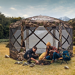 MASTERCANOPY 12x12 Portable Screen House Room Pop up Gazebo Outdoor Camping Tent with Carry Bag (12x12,Camouflage)