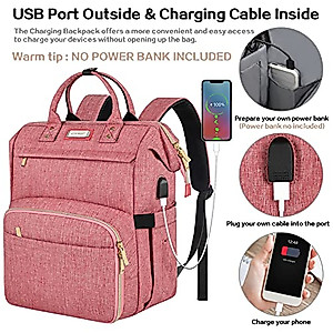 JCDOBEST Lunch Bag Backpack, Insulated Cooler Backpack Lunch Box Laptop Backpack with USB Port for Women Men Fits 15.6 Inch Laptop Blue