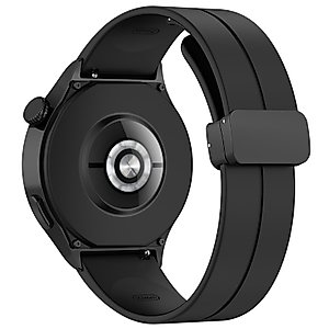 MOTONG Compatible with Huawei Watch 4 Replacement Band 22mm Replacement Wrist Watch Strap Band Compatible with Huawei Watch 4/4 Pro/Watch Ultimate(Silicone Black)