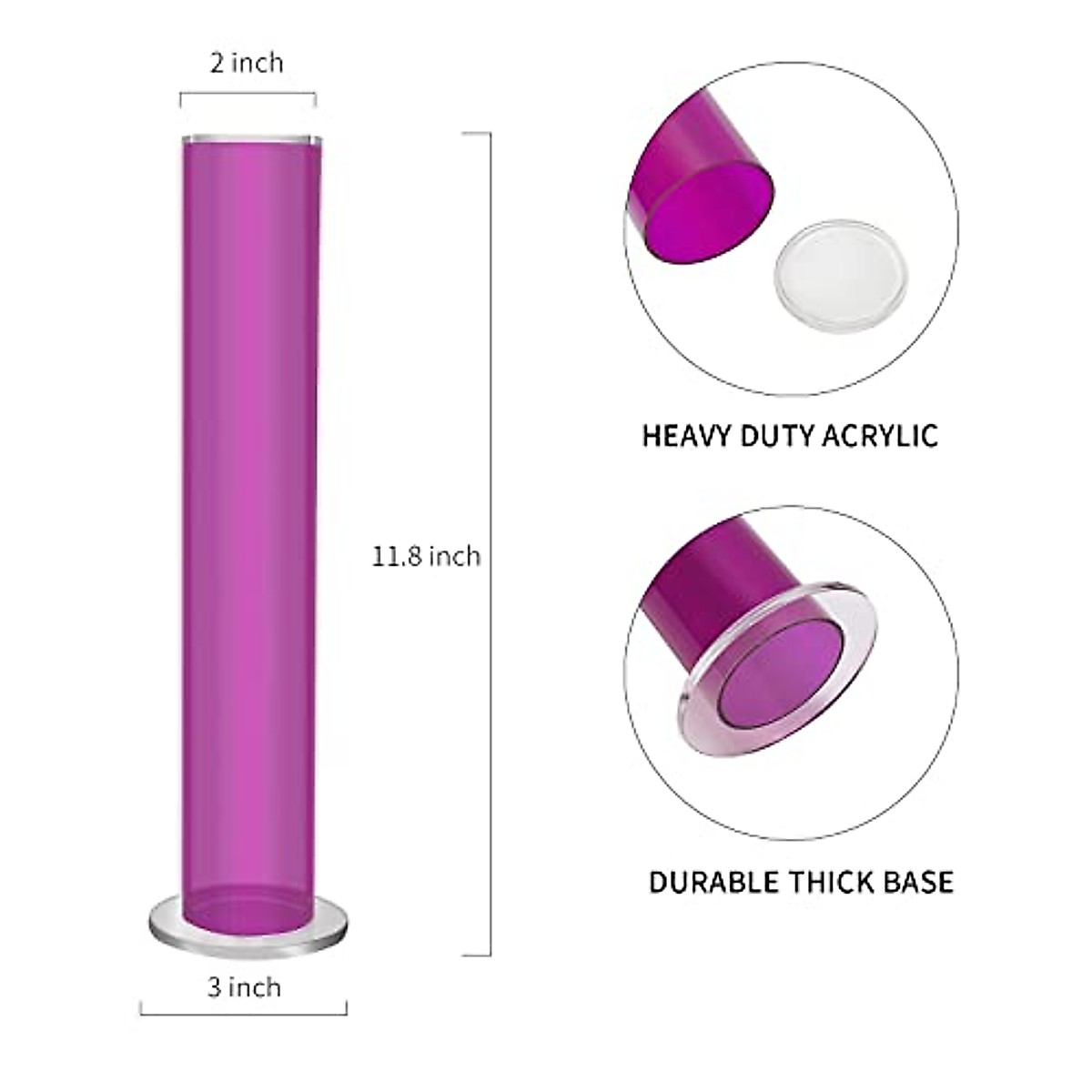 Scrunchie Holder Organizer - Hair Tie Holder Organizer - Acrylic Scrunchie Holder - 11.8 Inch Neon Pink,Jewelry Display Organizers,Bracelets Storage