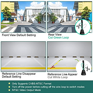 Reverse Backup Camera, Rear View Camera Wide Angle View Universal Car Camera CVBS Rear Front Camera for Cars, SUVs, RVs, Vans