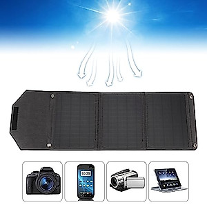 Azusumi Solar Panel 18W 18V Monocrystalline USB DC Type C Output Power Supply Solar Panel for Charging