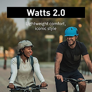 Bern Watts 2.0 Adult Bike Helmet, Brim Style, Multisport Certified, MIPS Rotational Impact Protection, Compass Dial-Adjusted Fit, for Biking, Skating, Boarding (Matte Sand, Small)