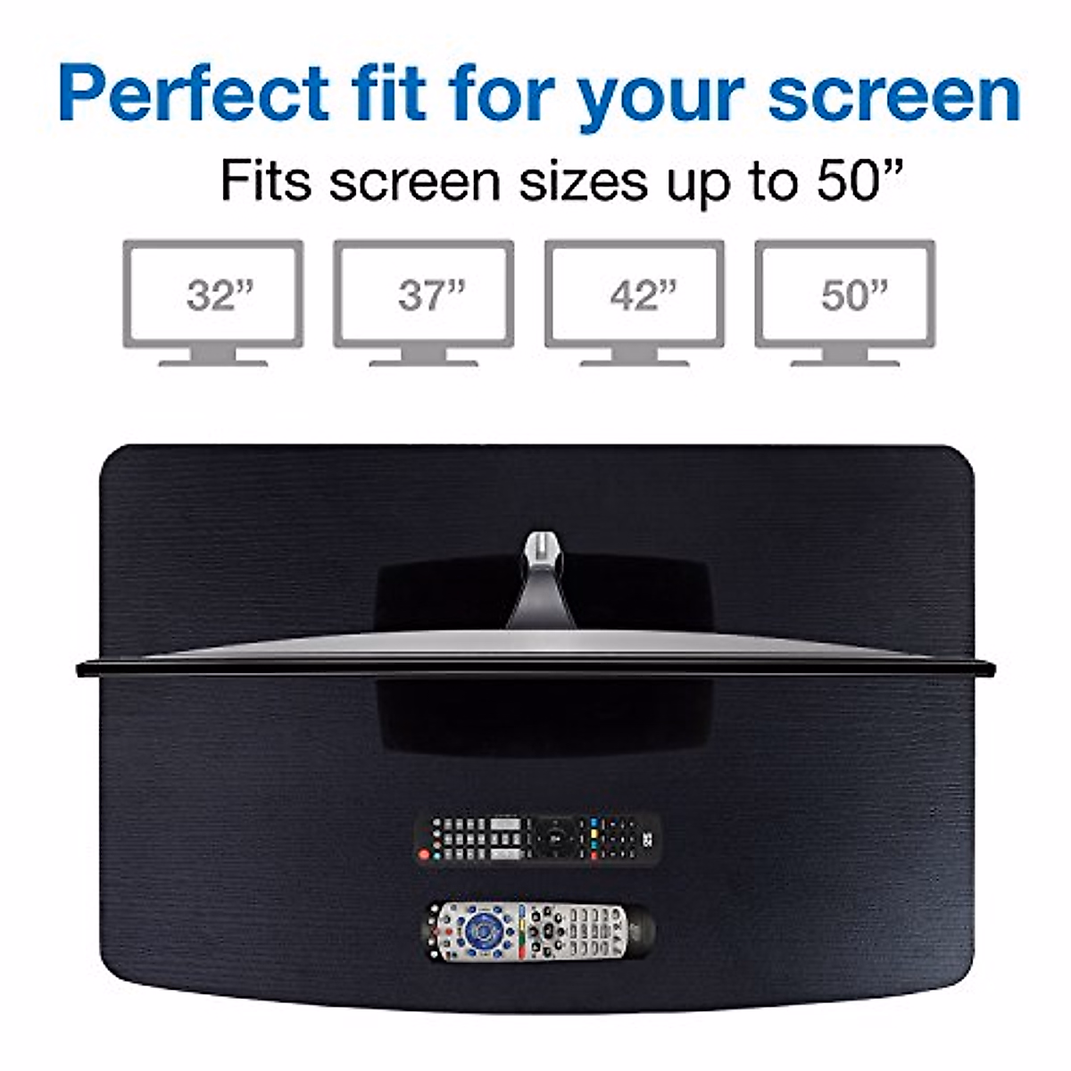 Mount-It! TV Turntable Stand, Rotating Swivel TV Base 32, 37, 40, 42, 47, and 50" TVs, 29 mm Thick Wood, Black