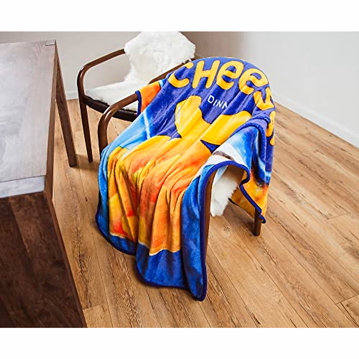 Kraft Macaroni and Cheese Plush Fleece Throw Blanket | Soft Polyester Cover For Sofa and Bed, Cozy Home Decor Room Essentials | Cute Gifts and Collectibles | 45 x 60 Inches