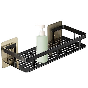 Wall Mounted Bathroom Shelves - Punch- Bathroom Rack, Over Toilet Floating Shelves | No Drilling Bedroom Floating Shelves for Bathroom, Wall-Mounted Sink Bathroom Shelves Over Toilet