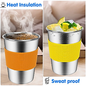 EWSNmata Kids Cups with Straws Spill Proof, Stainless Steel Sippy Cups with Lids, 12oz Toddlers Straws Tumbler, 6 Pack Unbreakable Water Glasses for Children, Adults, Outdoor, Indoor