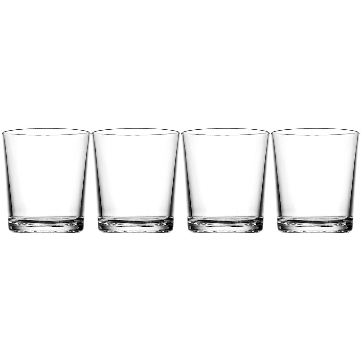 Glaver's Whiskey Glasses Set of 4, 13 oz. Barware, Old Fashioned Glasses for, Whisky, Juice, Scotch, Bourbon, Liquor, and Cocktails.