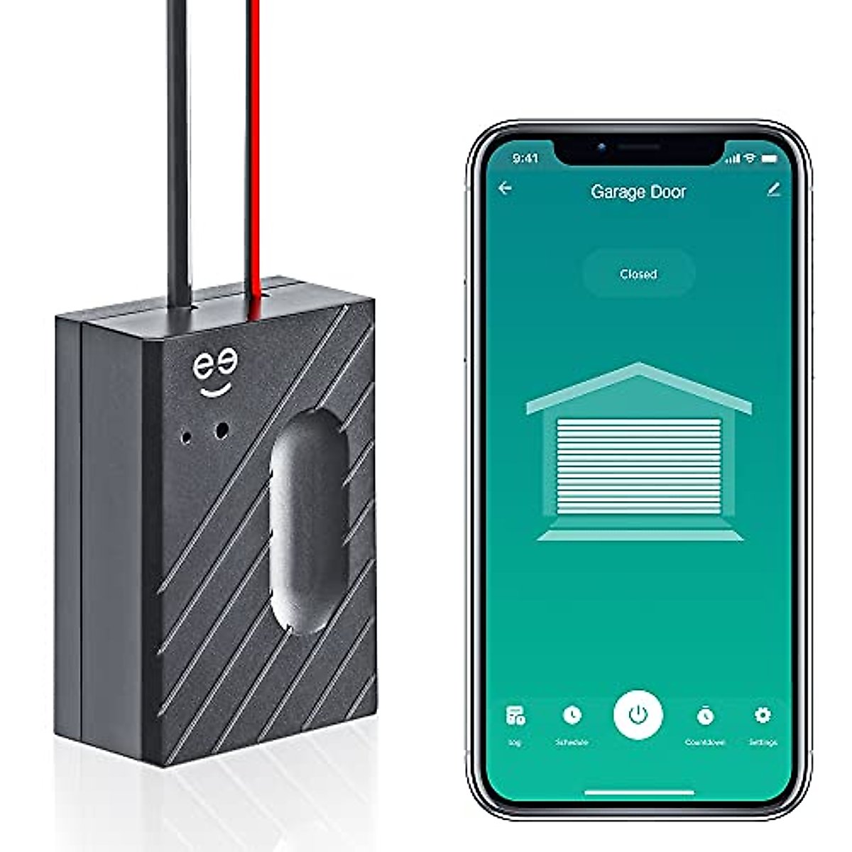 Geeni Smart Garage Door Opener, WiFi App Controlled Garage Opener, Compatible with Alexa and Google Home, No Remote Required