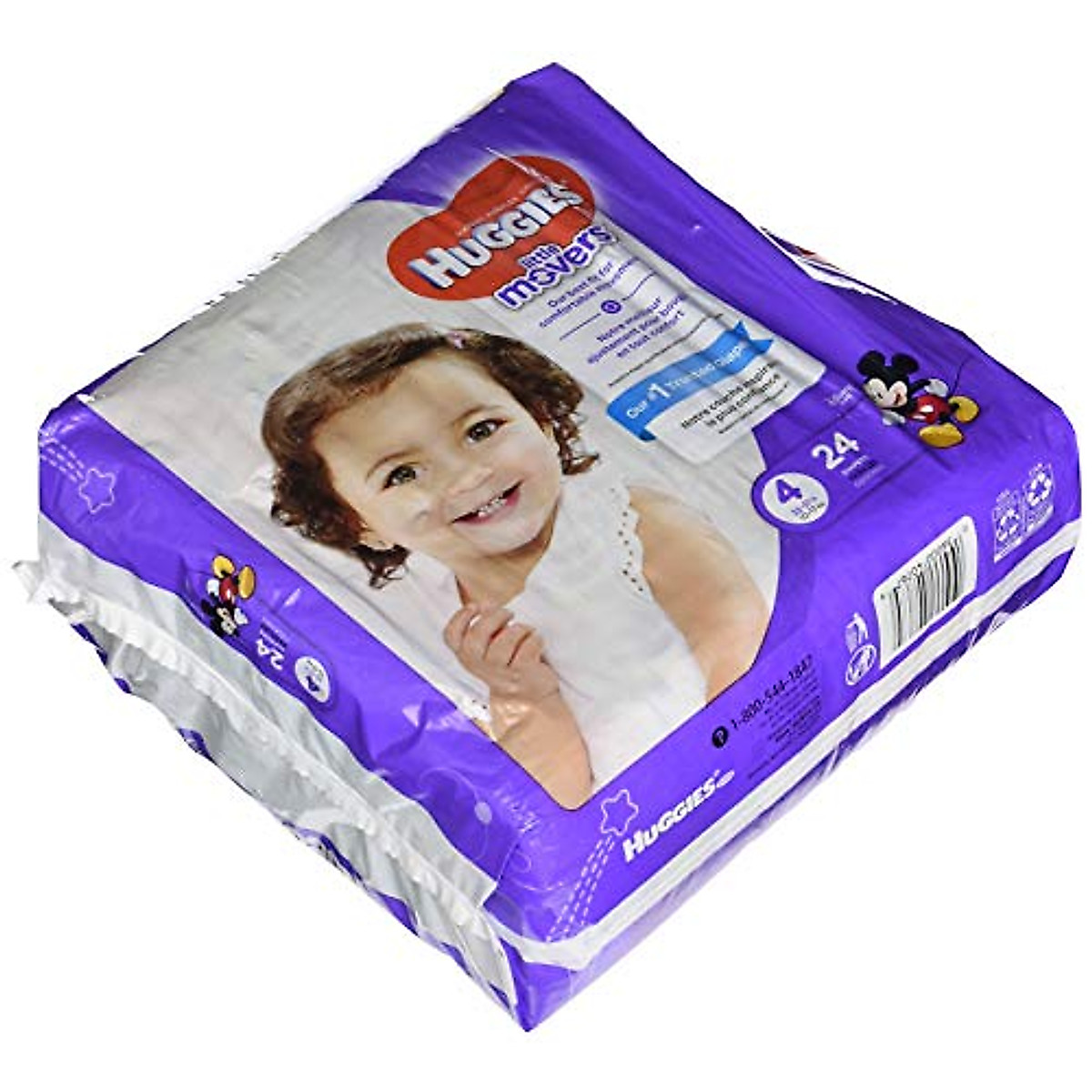HUGGIES LITTLE MOVERS Diapers, Size 4 (22-37 lb.), 24 Ct., JUMBO PACK (Packaging May Vary), Baby Diapers for Active Babies