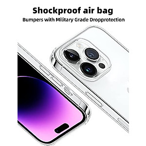 warmartter Designed for iPhone 14 Pro Max Case Clear, 6.7 Inch Case TPU Ultra Slim Shockproof Protective Phone Case with Anti-Scratch