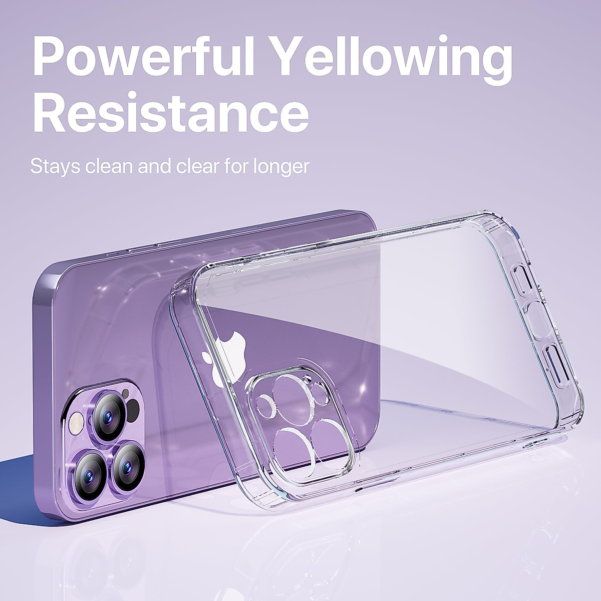 GANSBOL Transparent iPhone 13 Pro Max Case, Crystal Clarity, Military-Grade dropproof, Soft Thin Shockproof Protective Cover iPhone 13 Pro Max Clear Case - 6.7 inch