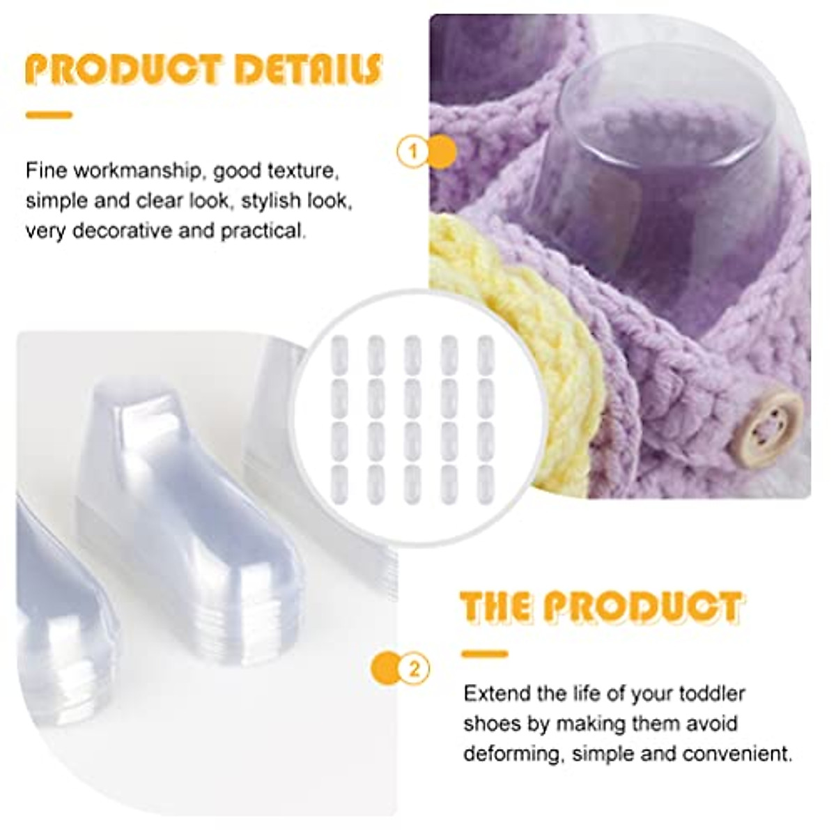 Clear Baby Feet Display Showcase: 20 Pairs Plastic Kids Shoe Trees Toddler Booties Shaper Stand Shoes Kids Socks Holder Supports