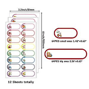 Baby Bottle Labels for Daycare Supplies, 128PCS Waterproof Daycare Labels Self Laminating, Dishwasher Safe, Name Labels for Kids School Stuff, Toddler Name Stickers Tags for Water Bottle Sippy Cup