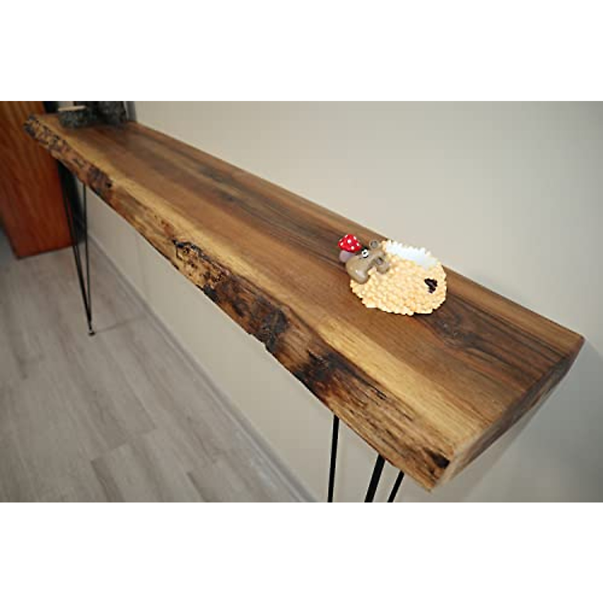 Live Edge Cherry Wood Naturally Form, Console Table 56" x 9" x 29.5" (Handmade)