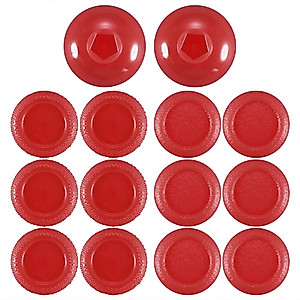 eXtremeRate Red Plastic Bottom Removable Thumbstick Joystick for PS5 for PS4 All Model Controller, Replacement Parts Adjustable Height Analog Thumb Stick for Xbox One S X Elite Controller