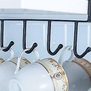 SHBaizoy 2pcs Utensil Racks Under Cabinet,Nail Free Adhesive Kitchen Utensils Hanging Hooks for Kitchen Utensils/Tools/Pot/Towel/Knife/Ties Belts/Scarf/Keys Storage/Cups(Black)