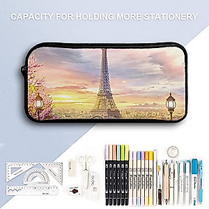 Paris Eiffel Tower Art 3 Pcs Backpack Set Portable Lunch Bag Pencil Pouch for Office
