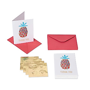 Papyrus Thank You Cards with Envelopes, Pineapple (20-Count)
