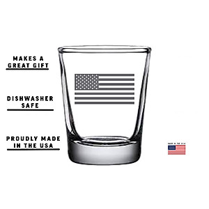Rogue River Tactical USA Flag Subdued Shot Glass Gift For Military Veteran or Patriotic American