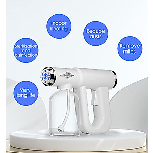 ANODAKN Pet spray disinfection gun Disinfectant Steam Gun Handheld Cordless Rechargeable Nano Atomizer with Blue Light,Large Capacity ULV Electric Sprayer Nozzle Adjustable Fogger for Home, Office,Garden or School