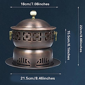 Chafing Dishes Single Thickened Copper Hot Pot Pure Copper Small Hot Pot Self-Service Environmentally Friendly Oil Meal Sharing Hot Boiler Home Commercial