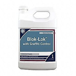 Rain Guard Water Sealers CR-0609 Blok-Lok with Graffiti Control READY TO USE covering up to 150 Sq. Ft. on Block Surfaces. 1 Gallon PENETRATING GRAFFITI BARRIER