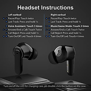 COOYA Wireless Earbuds for iPhone 14 Pro Max 13 11 12 TWS Bluetooth Headphones Bass Noise Canceling in-Ear Headsets with Mic ENC Wireless Gaming Earphone for Samsung S23 S22 Ultra A53 Flip 4 3 S21 A13