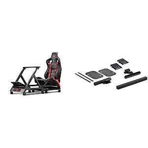 Next Level Racing GTTrack Simulator Cockpit (NLR-S009) and Combat Flight Pack