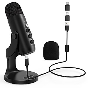 ZealSound k66 Recording Microphone Bundle Black+Blue