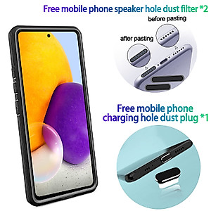 ymxdmd Wallet Case for Samsung Galaxy A52(5G) 6.5 Inch, Credit Card Business Card Slot Sliding Door Hides Portable Design, Double Layer Hybrid Military Grade Rugged Shock Resistant Drop Case (Black)