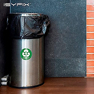 iSYFIX Compost Sticker for Trash Can Bins - 6 pack 5 inch – Premium Self-Adhesive Vinyl, Laminated for Weatherproof, UV Resistant, Perfect label stickers for containers, Ideal Sign for Kitchen, Office