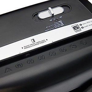 Amazon Basics 6 Sheet Cross Cut Paper and Credit Card Home Office Shredder with 3.8 Gallon Bin, Black