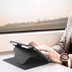 Soke Case - for iPad Air 3 10.5 Inch 2019 3rd Generation,[Luxury Series] Extra Protective But Slim Cover with Pencil Holder and Strong Magnetic, 5 Convenient Stand Angles, Auto Sleep/Wake - Black