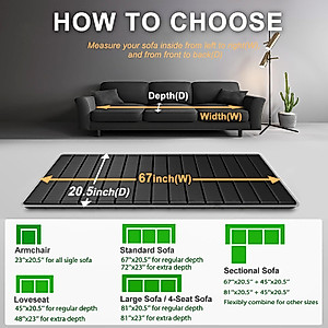 [Upgraded] Heavy Duty Couch Cushion Support for Sagging Seat 20.5''x67'', Thicken Solid Wood Sofa Support Under Cushions Boards,Perfectly Fix and Protect Sagging Couch Cushion Seat, Extend Sofa Life