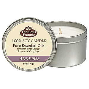Fabulous Frannie Anxious 6oz All Natural Soy Candle Made with Pure Essential Oils