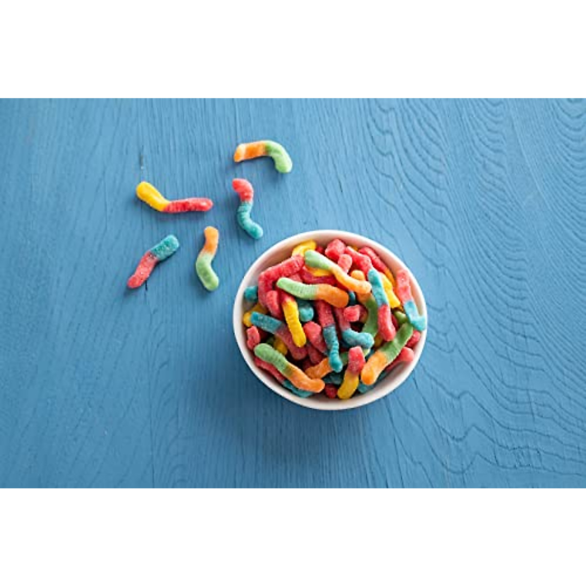 Trolli Sour Brite Crawlers Candy, Original Flavored Sour Gummy Worms, 7.2 Ounce