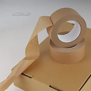 Lichamp 4 Pack Brown Painters Tape 2 inch Wide, Medium Adhesive Brown Masking Tape Bulk Multi Pack, 2 inch x 55 Yards x 4 Rolls (220 Total Yards)