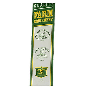 Open Road Brands John Deere Logo Evolution Vertical Embossed Metal Sign - Vintage John Deere Sign for Garage or Man Cave