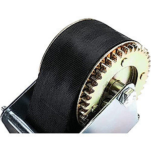 BTSHUB 1000lbs Hand Winch, Hand Crank Strap Cable Gear Winch Durable Gears, Resist Wear & Tear Steel Marine Towing Winches ATV Boat Trailer