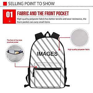 Monkey Print Backpack Set- Lightweight School Bookbag with Lunch Bag and Pencil Case