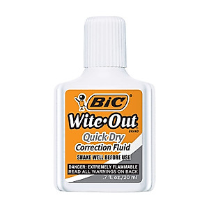 BIC Wite-Out Quick Dry Correction Fluid - 3 Pack (BICWOFQD324)