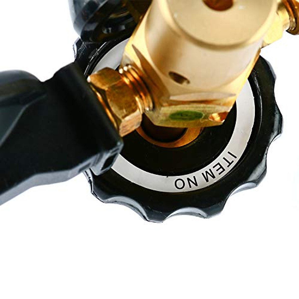 YaeTek Balloon Inflator Dual Mylar and Helium Latex Balloon Filler Valve Fits CGA-580 Tank Air Flow Inflator Regulator 0-3000 PSI (With Auto Foil Balloon Shut Off Valve) Pkg/1