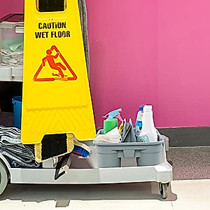 Cinkyou 4-Pack Commercial Deluxe Carry Caddy, Plastic Cleaning Tool Caddy