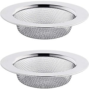 Generic 2 Pack Kitchen Sink Strainer, Stainless Steel Mesh Drainage Strainer, 7.5cm Drainage Strainer, Bathroom Sink Stopper, Hair Receiver for Kitchen Sink, Bathroom, Washbasin