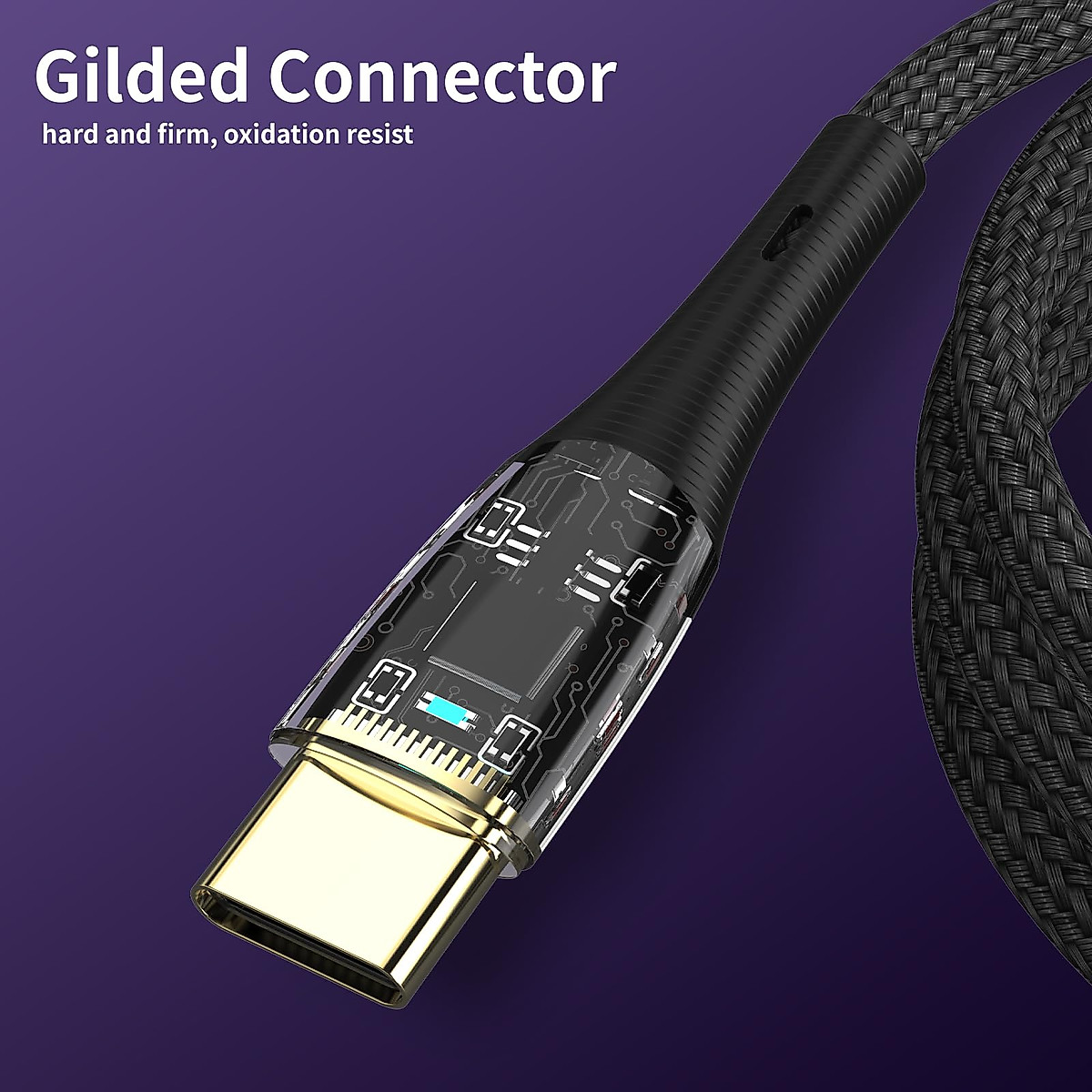 SUTWKAM USB C to USB C Cable 3FT, [60W3A, 2Pack], Flexible USB C Cable Fast Charge with Glowing Ends for iPhone 15/15Pro/15Plus/15Pro Max, MacBook Pro, iPad Pro, iPad Air4, Samsung Galaxy