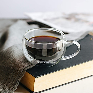 BTaT- Glass Tea Pot Set, Set of 4, Tea Set, Tea Cups, Tea Pot, Glass Tea Cup, Tea Kettles Stovetop, Tea Set for Adults, Glass Tea Kettle, Tea Kettle with Infuser, Double Wall Glass, Glass Tea Mug